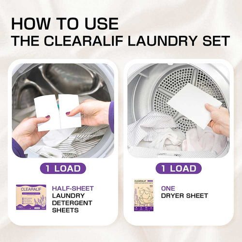 CLEARALIF All in One Laundry Detergent Sheets Kit, Lavender Scent, 160